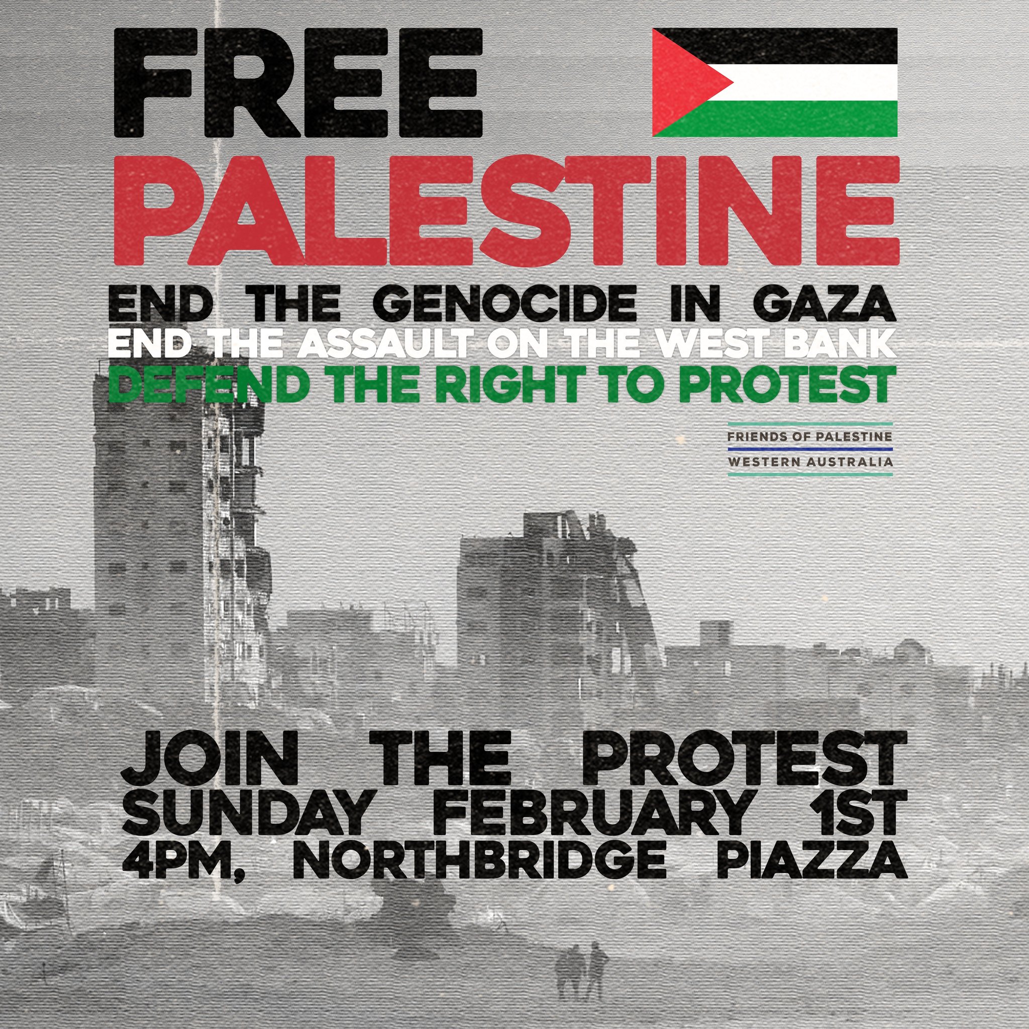 Free Palestine! End the genocide! Defend the right to protest!
